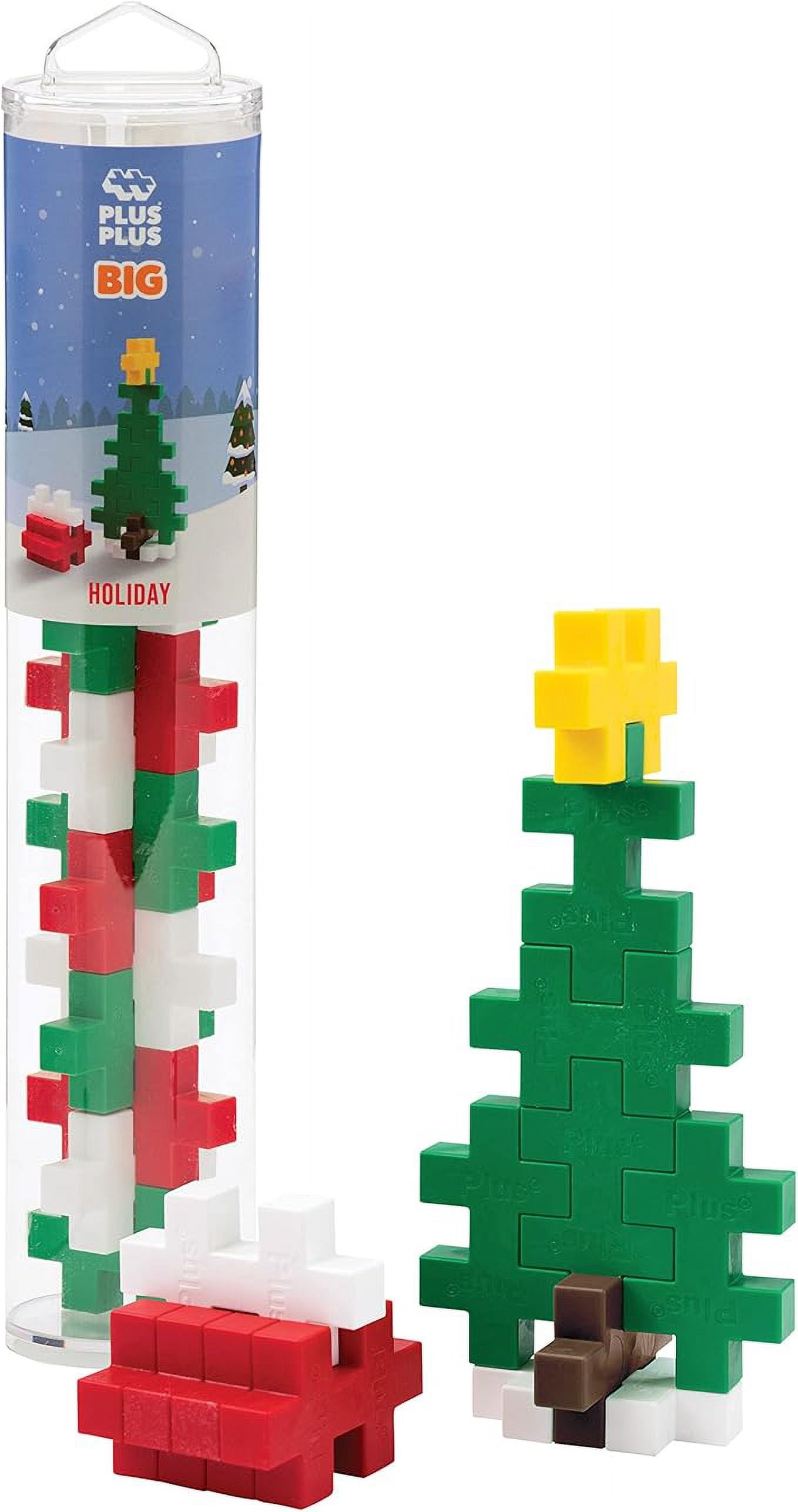 PLUS PLUS Big - Instructed Tube - 15 Piece Holiday Mix - Construction ...