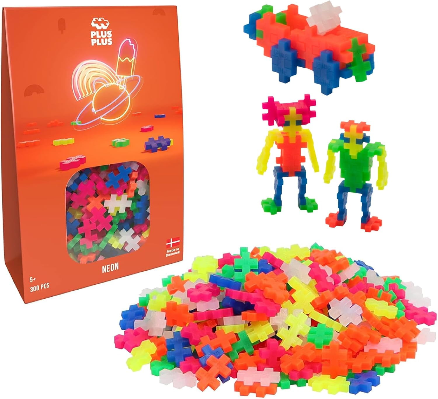 PLUS PLUS – Neon Mix - 300 Piece, Construction Building Stem/Steam Toy ...