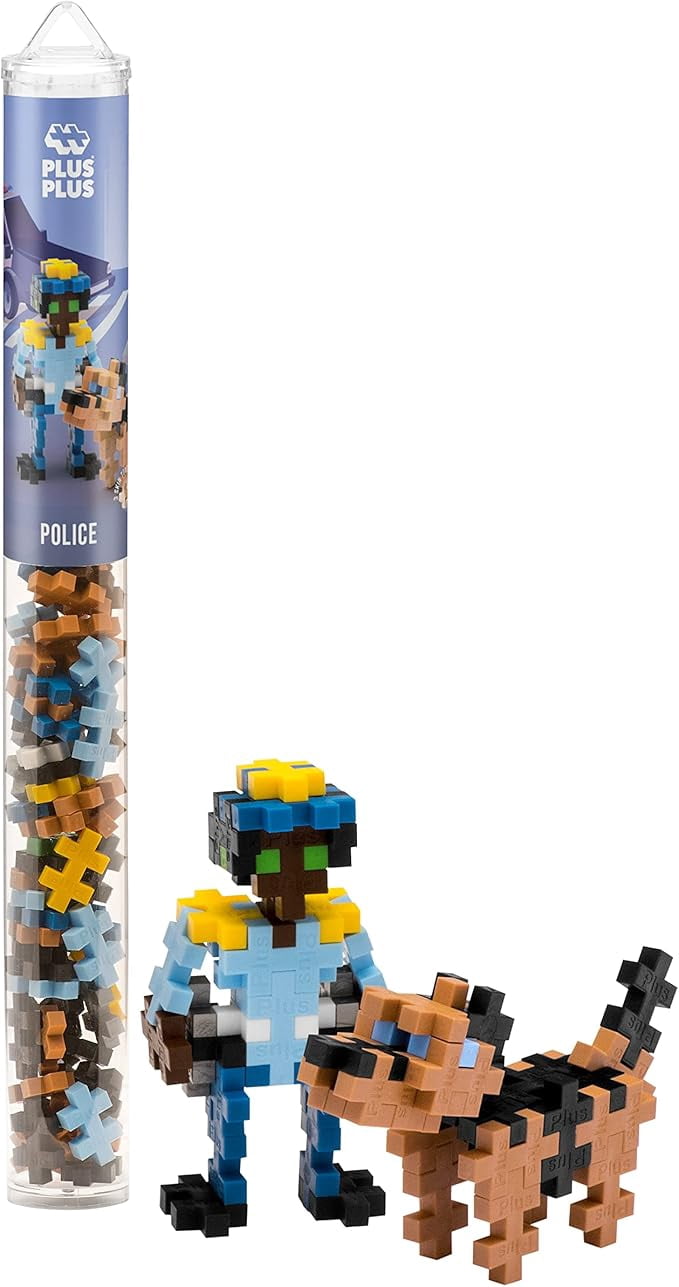PLUS PLUS - Police Officer - Construction Building Stem/Steam Toy, Interlocking Mini Puzzle ...