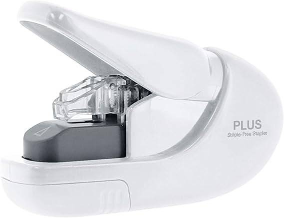 PLUS Paper Clinch Compact Staple Free Staple Ivory White - Walmart.com