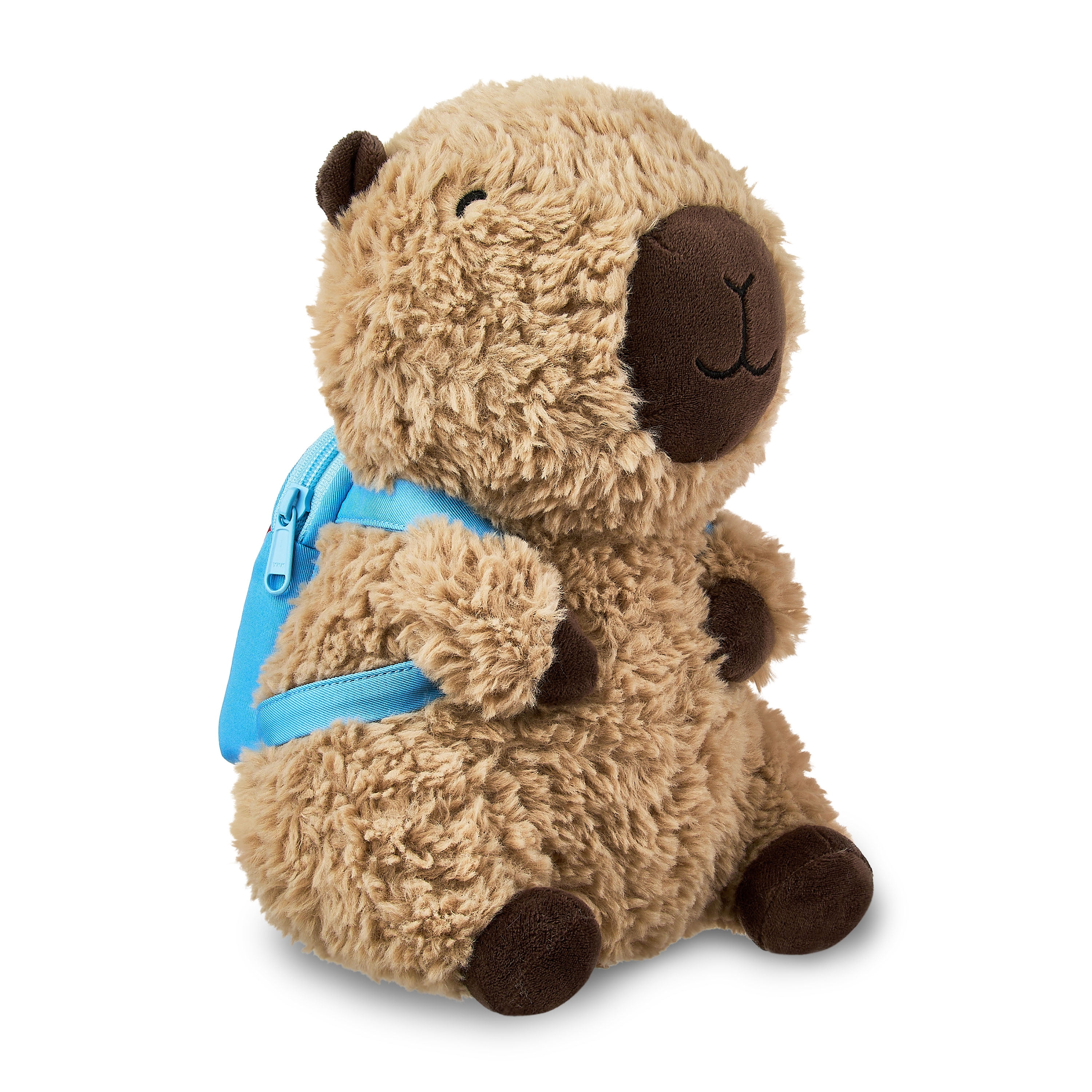 Way To Celebrate Capybara Plush Toy with Backpack, 10 inches, Brown ...