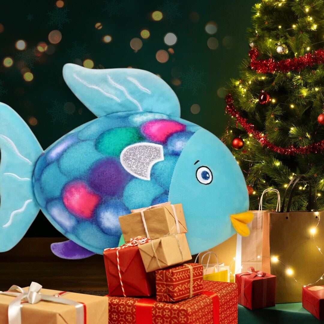 PLUSH DOLL Rainbow Fish plush Marcus Pfister's 12” Soft Stuffed Holiday ...