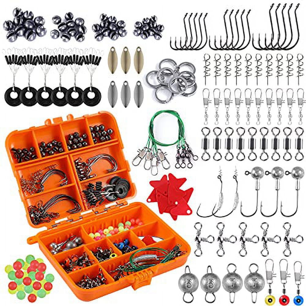 PLUSINNO Fishing Accessories Kit, 212pcs Bass/Trout Fishing Tackle Kit ...