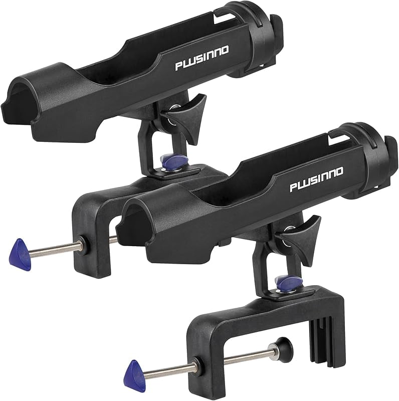 PLUSINNO Fishing Boat Rods Holder Large Clamp Opening 360 Degree ...