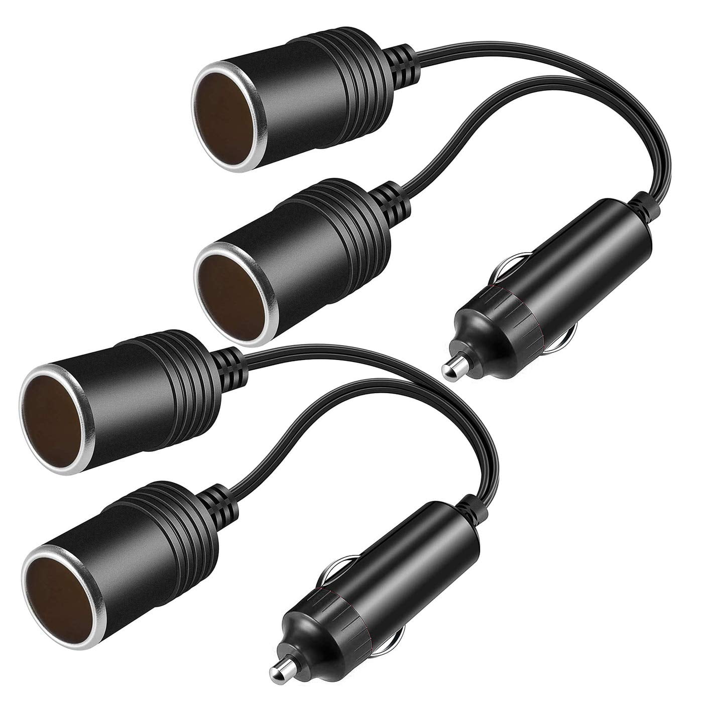 PLUSPOE 1 to 2 Car Cigarette Lighter Splitter Adapter Power Charger ...