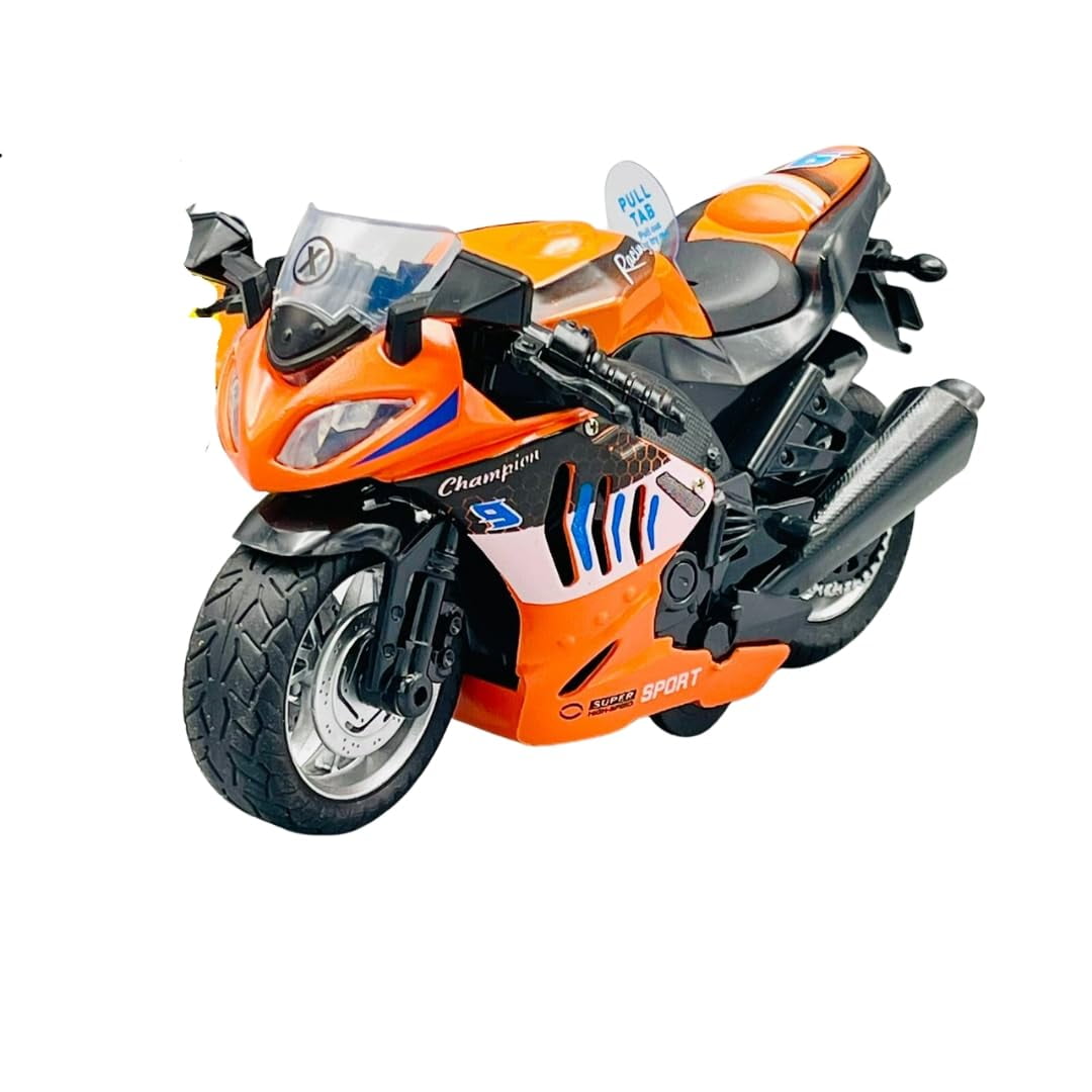 PLUSPOINT Diecast Motorcycle Toy Bike Scale 1:12 Model,Pull Back ...
