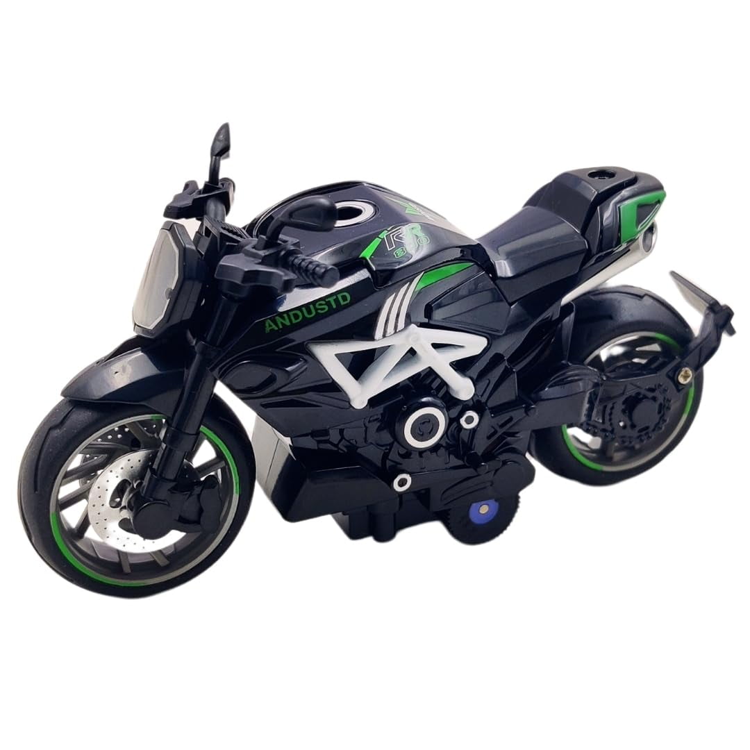 PLUSPOINT Diecast Motorcycle Toy Bike Scale Model Pull Back Vehicles ...
