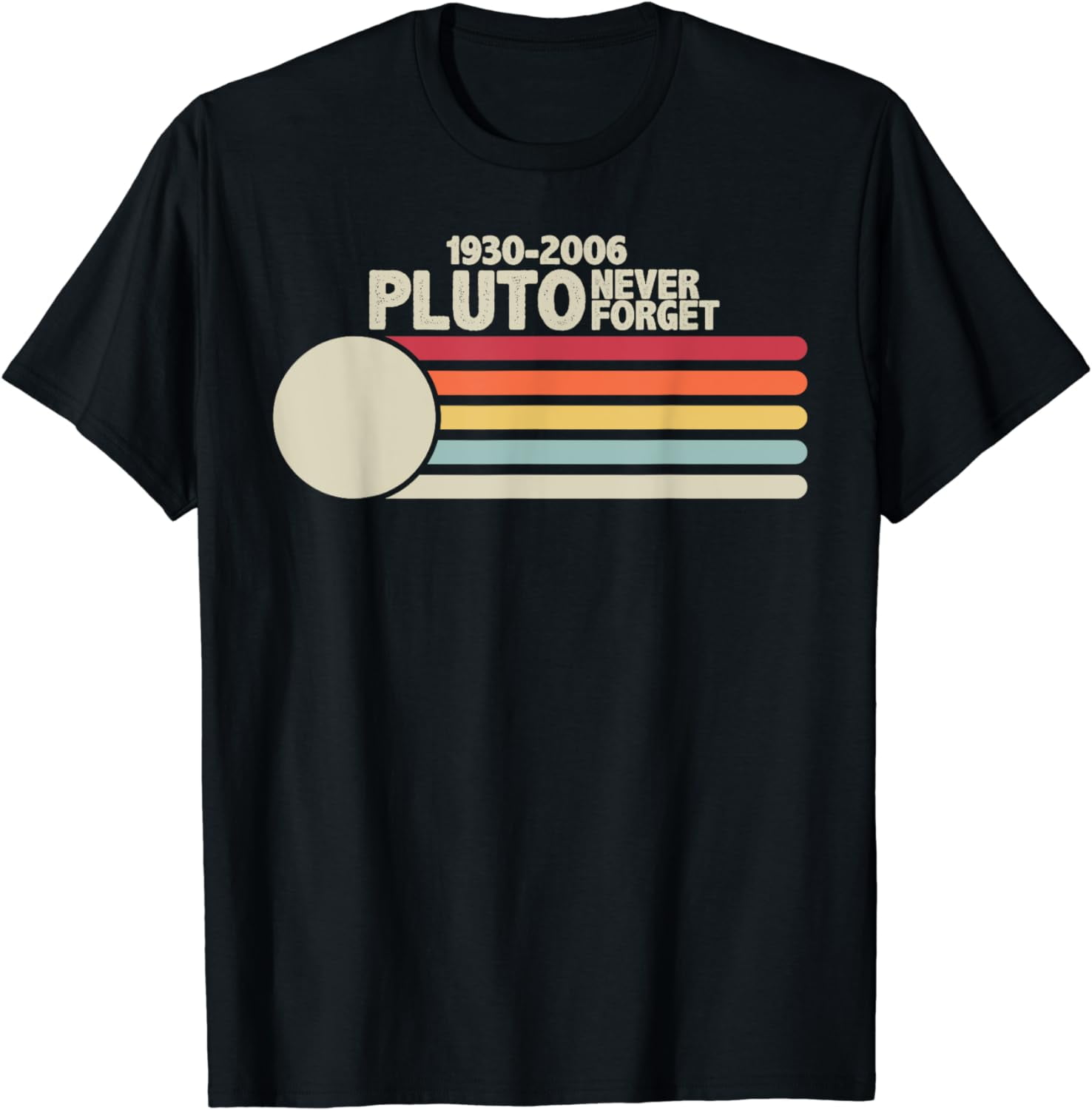 PLUTO NEVER FORGET Retro Style Funny Space, Science Vintage T-Shirt ...