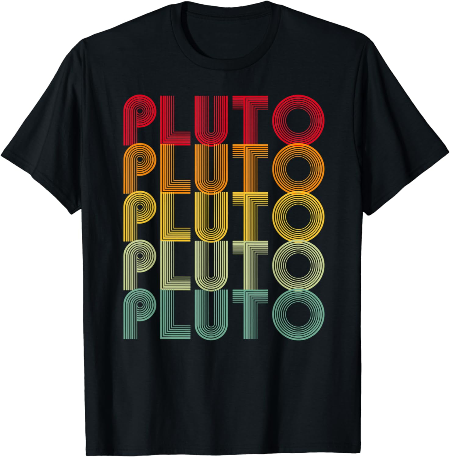 PLUTO NEVER FORGET Retro Style Funny Space, Vintage Science T-Shirt ...