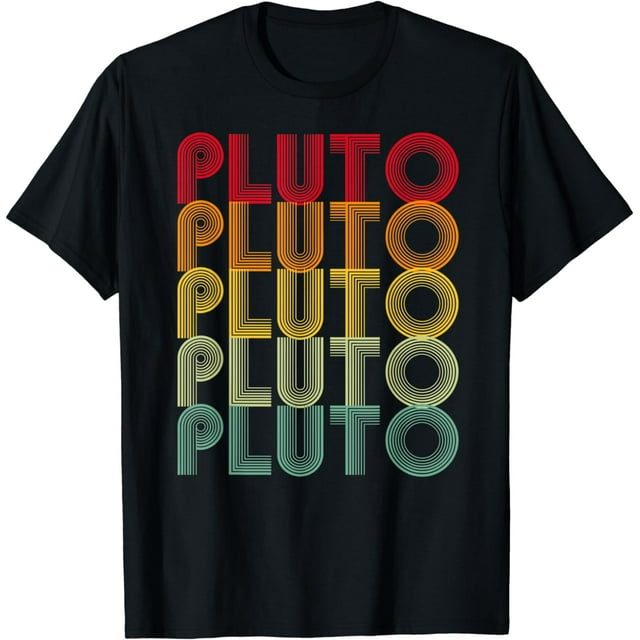 PLUTO NEVER FORGET Retro Style Funny Space, Vintage Science T-Shirt ...
