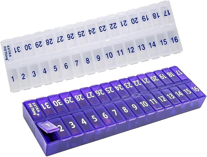 AM PM 31 Day Once-a Day Monthly Pill Planner Organizers - Large ...