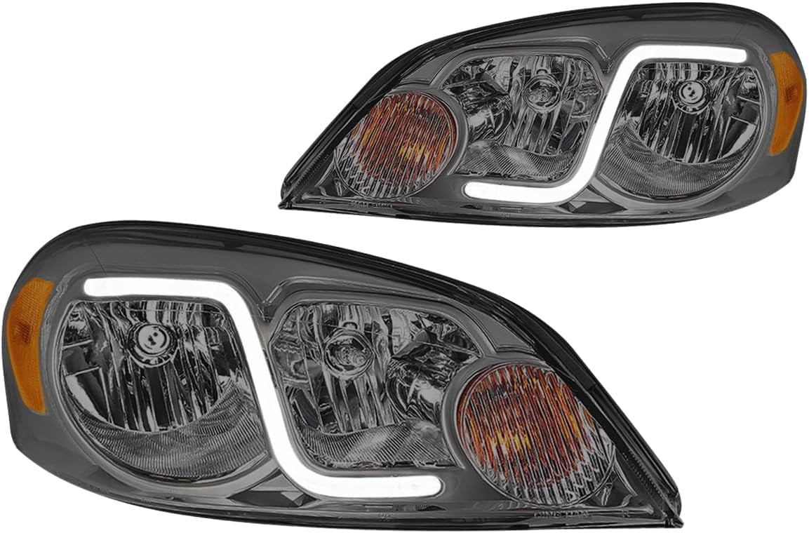 PM PERFORMOTOR Smoked Housing Amber Corner LED Light Bar Headlight ...