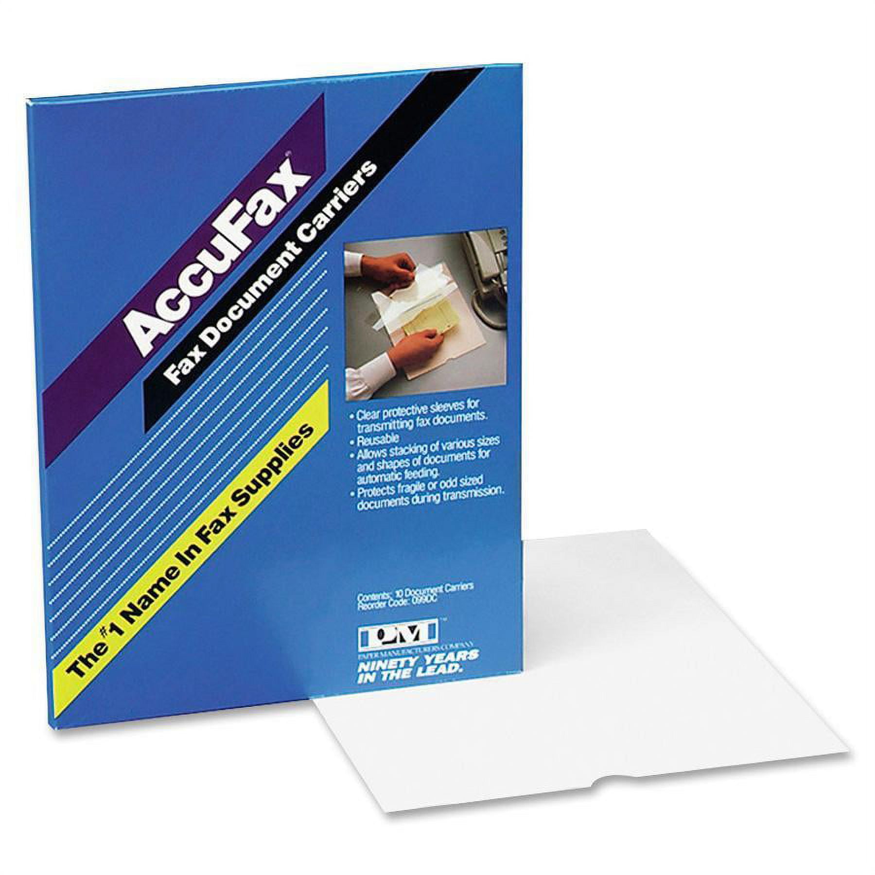 PM Accufax Fax Document Carrier Letter Size Sheet Protectors, Clear ...