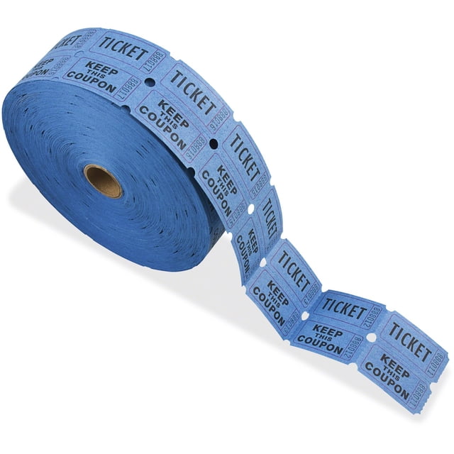 PM, PMC59004, Numbered Double-Ticket Roll, 2000 / Roll, Blue - Walmart.com