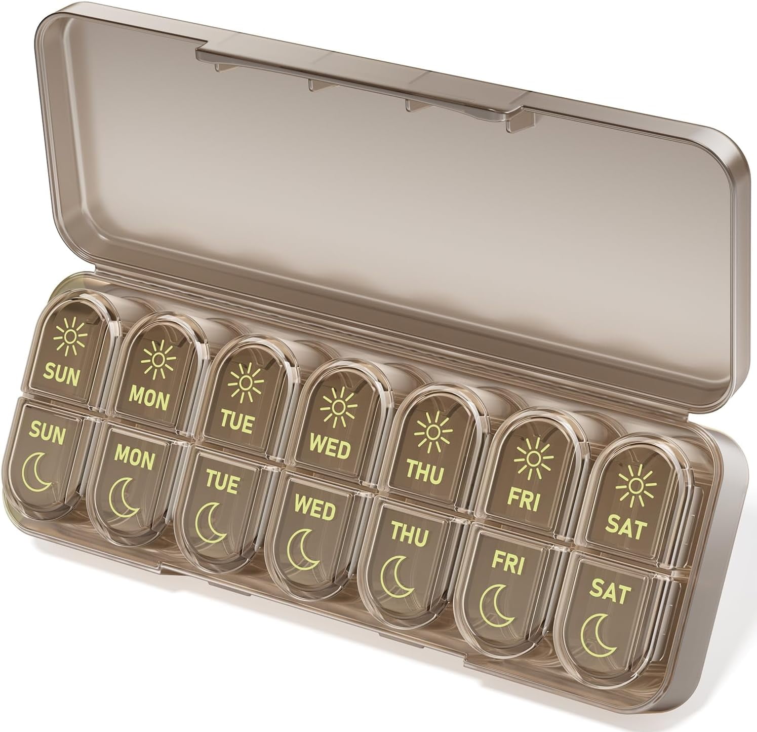 AM PM Pill Organizer 7 Day, Weekly Pill Organizer 2 Times a Day, Daily ...
