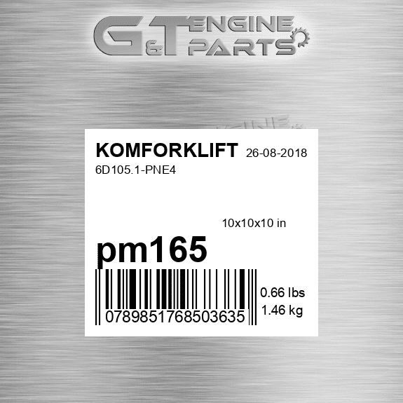 PM165 6D105.1-PNE4 fits KOMFORKLIFT (New OEM) - Walmart.com