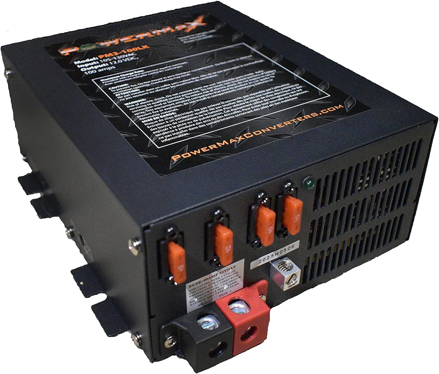 PM3-100LK 110V to 12V DV Power Supply Converter Charger for RV 100 Amp ...