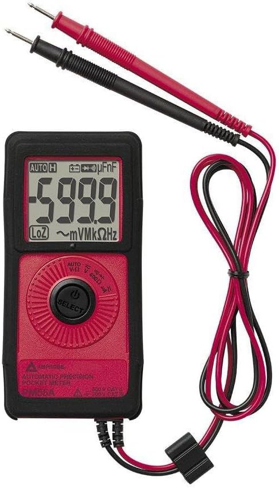 PM55A Pocket Multimeter with Non-Contact Voltage Detection, Black ...