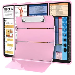 Trifold Aluminum Nurse Clipboard with Cheat Sheets, Portable, Pocket ...