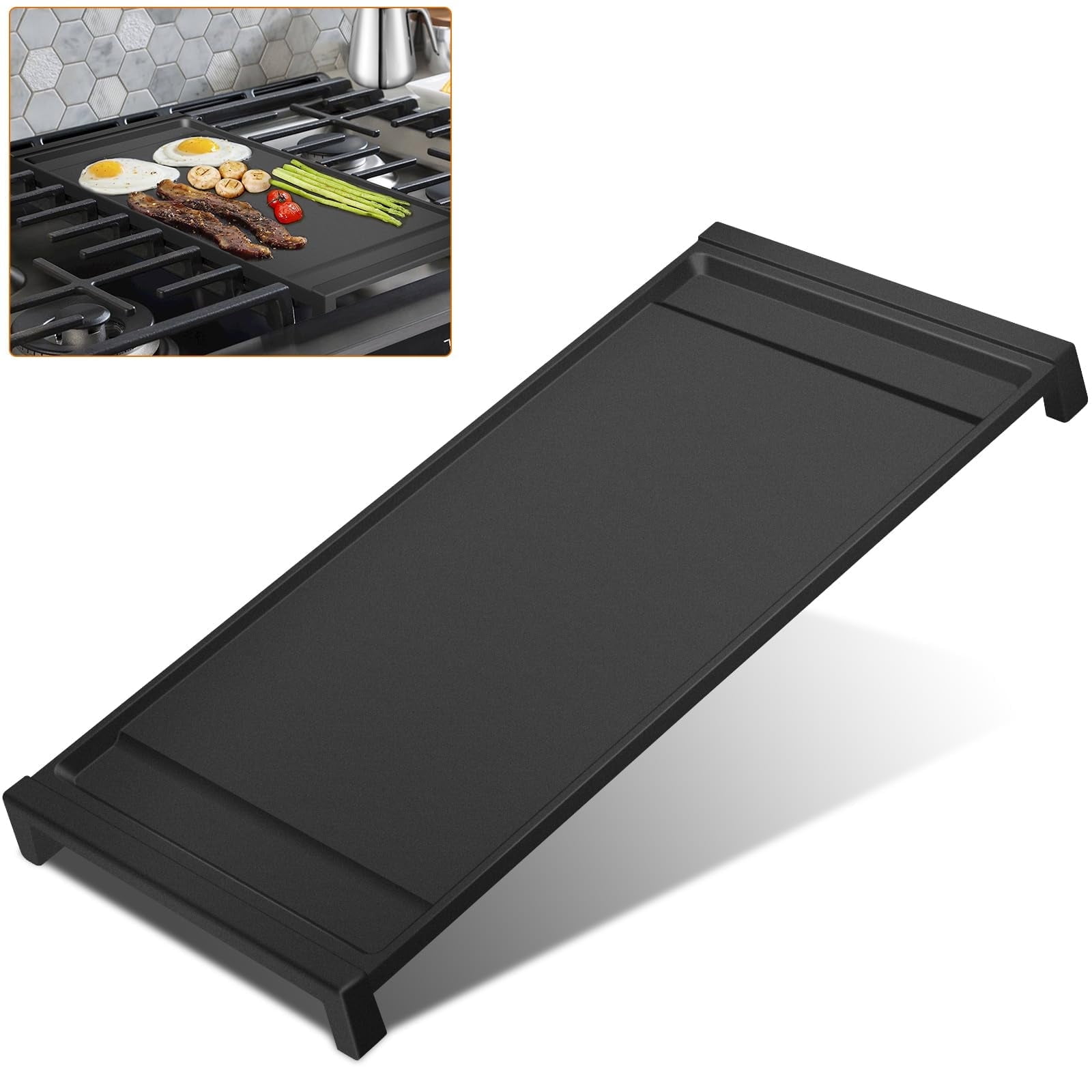 PMCAF Upgraded WB31X24738 Griddle Replacement for GE Gas Range, 9 x 19. ...
