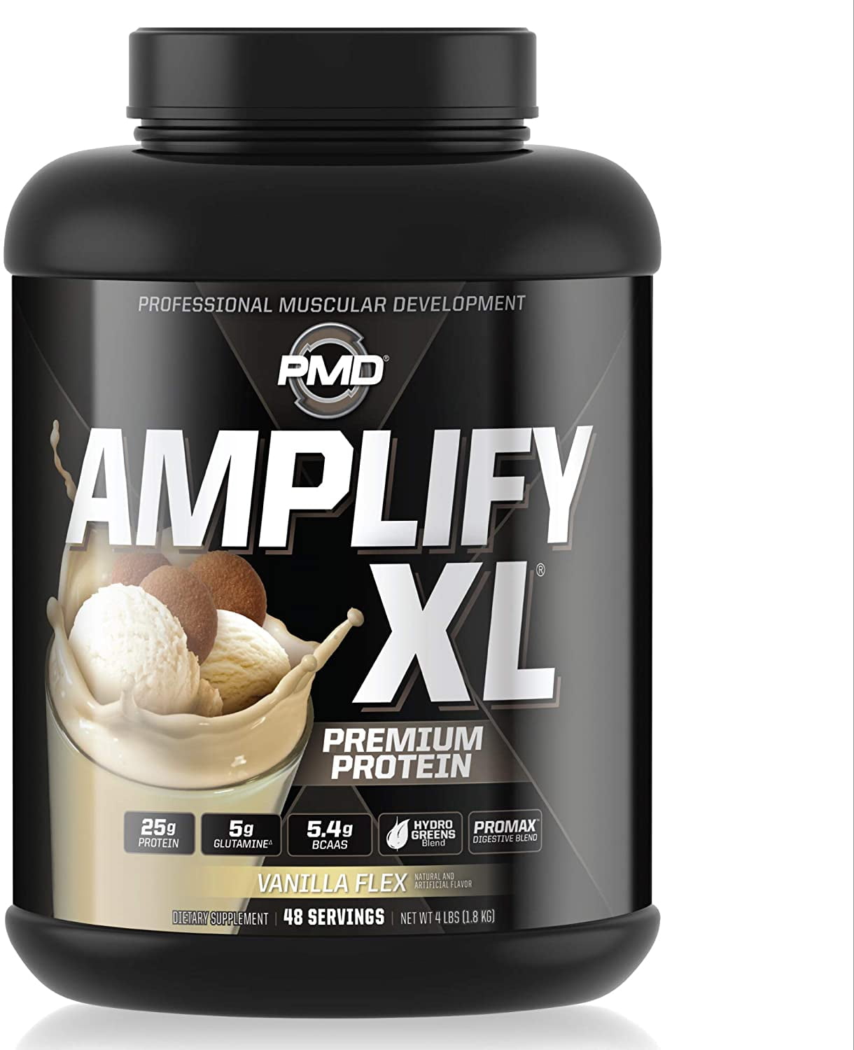 PMD Sports Amplify XL Premium Whey Protein Supplement Hydro Greens ...