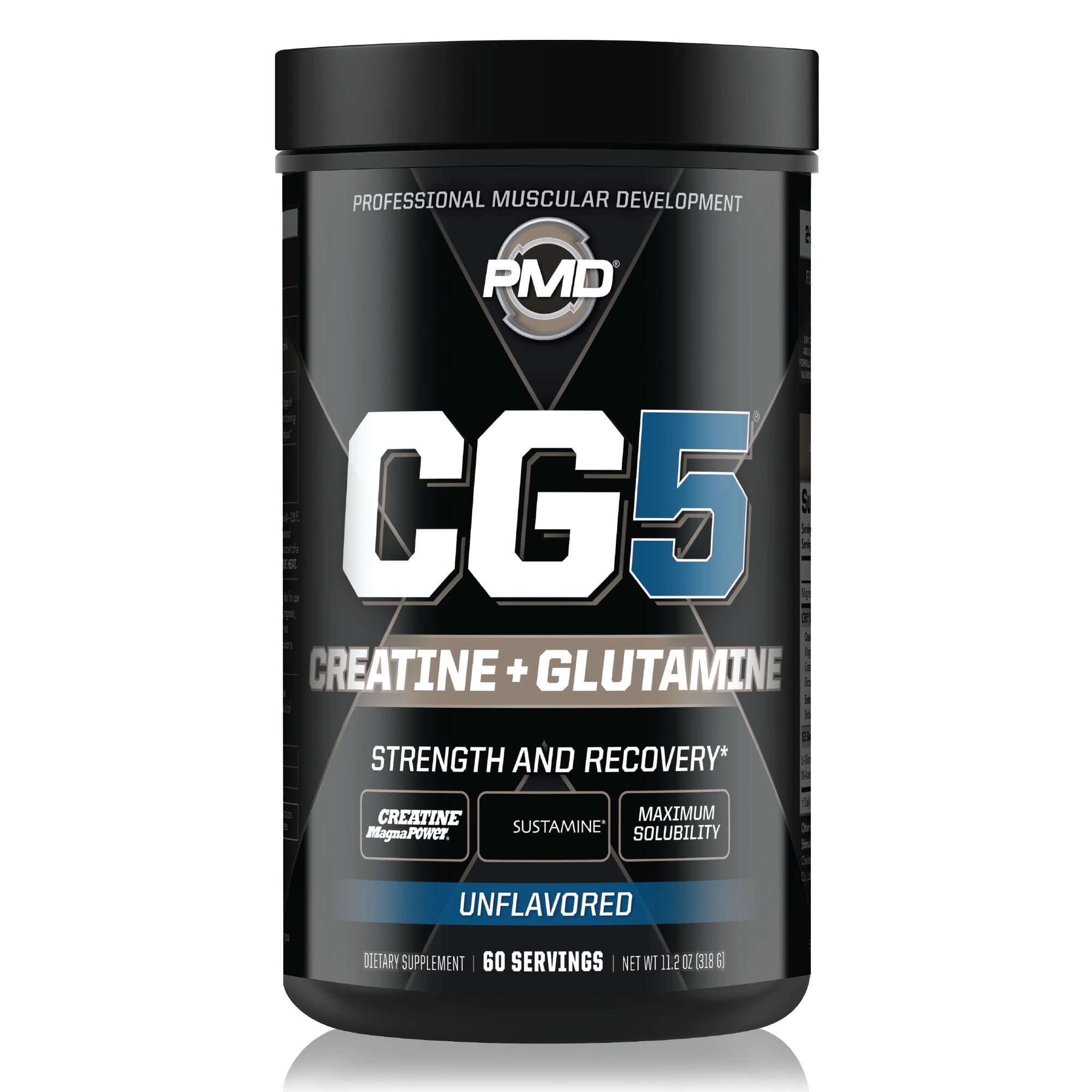PMD Sports CG5 Creatine and Glutamine Powder-Maximum Strength Power ...