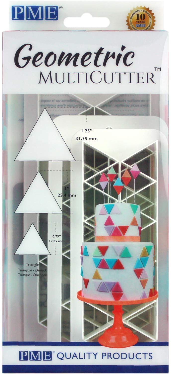 PME GMC114 Set of 3 Geometric MultiCutter, Triangle for Cake Design ...