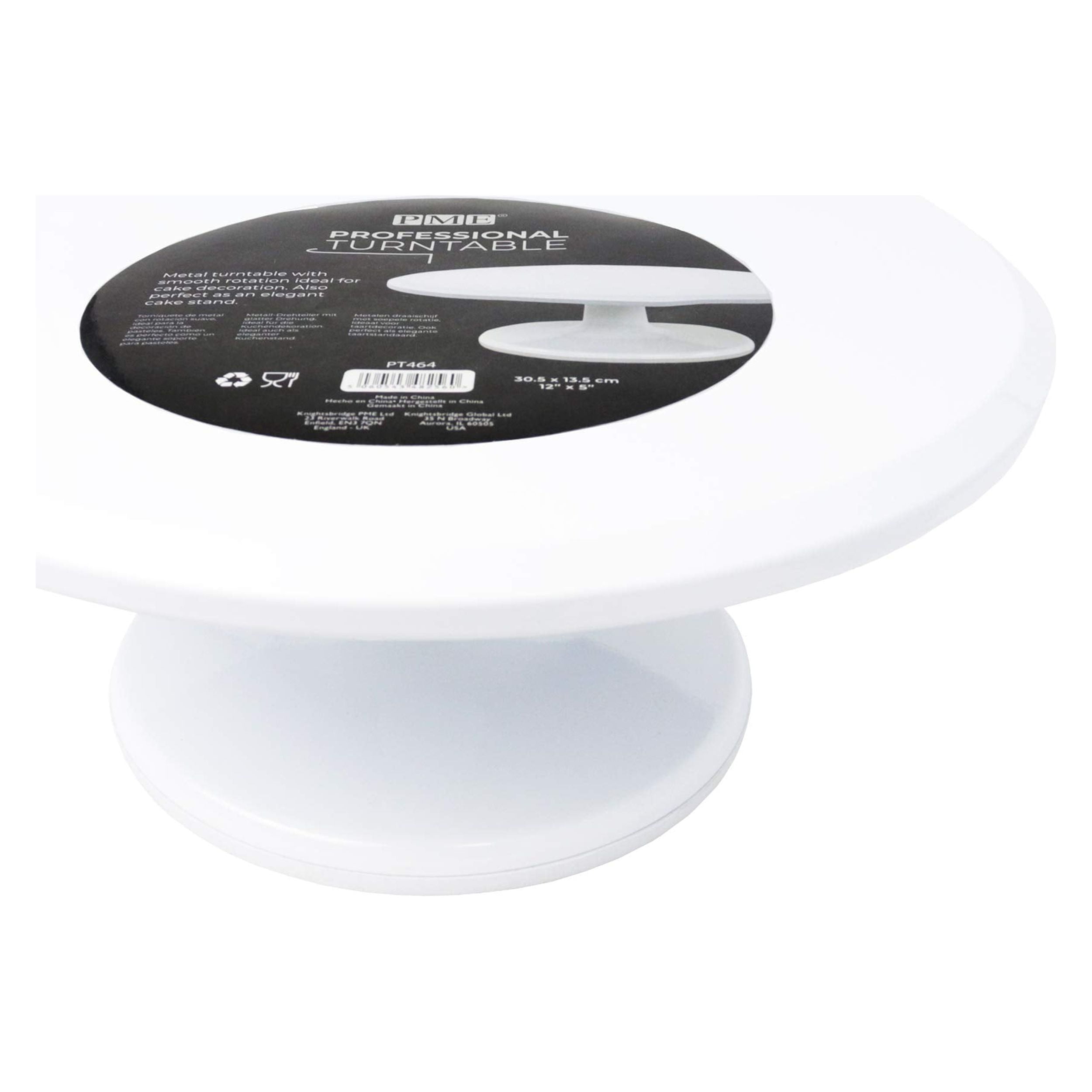 PME Metal Professional Turntable for Cake Decorating, Standard, White ...