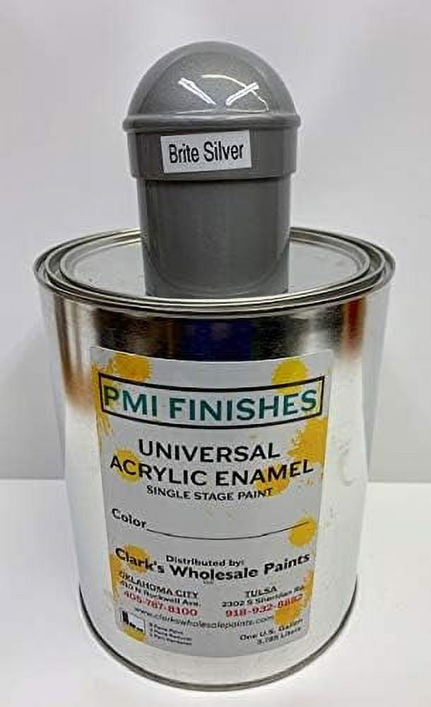 PMI Acrylic Enamel Single Stage Paint Kit (Gallon, Brite Silver ...