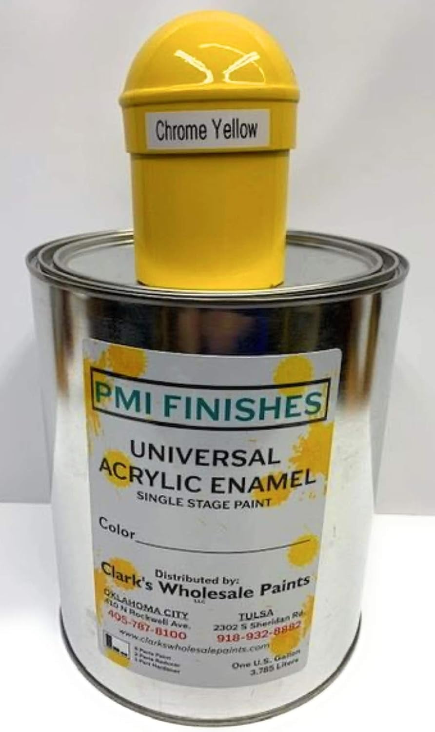 PMI Acrylic Enamel Single Stage Paint Kit (Gallon, Chrome Yellow ...