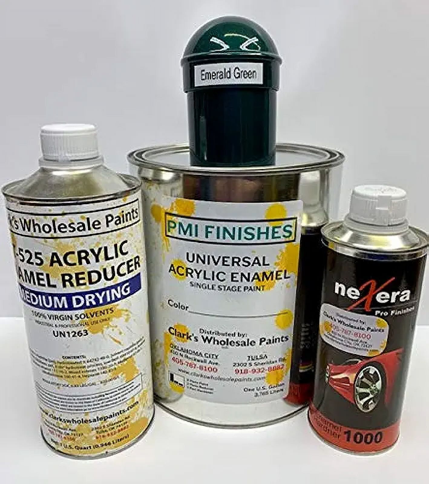 PMI Acrylic Enamel Single Stage Paint Kit (Gallon Kit, Emerald Green ...