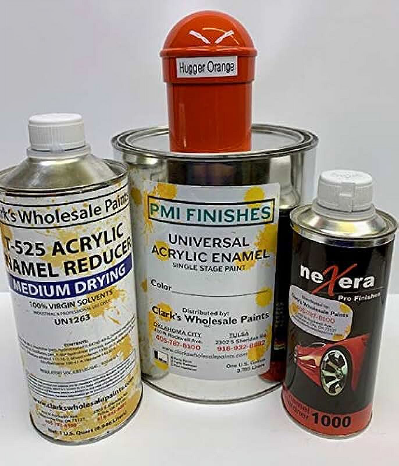 P.M.I., Acrylic Enamel Single Stage Paint Kit, Gallon, Hugger Orange, 8 ...
