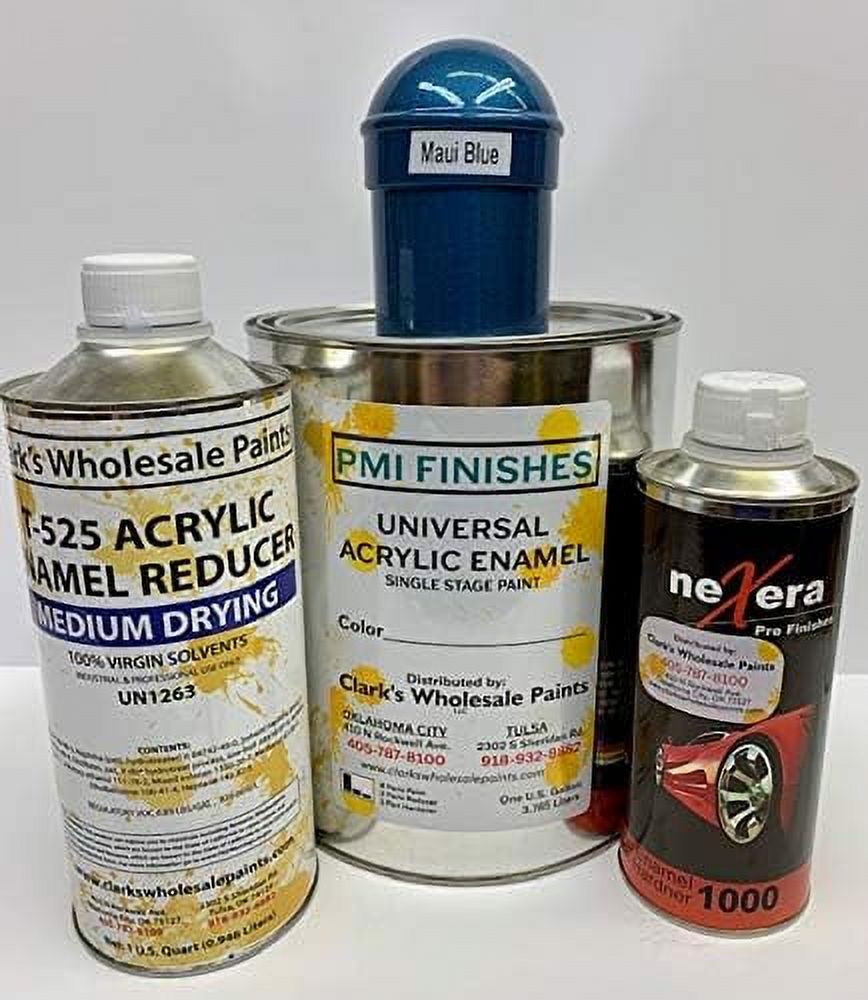 PMI Acrylic Enamel Single Stage Paint Kit (Gallon Kit, Maui Blue ...