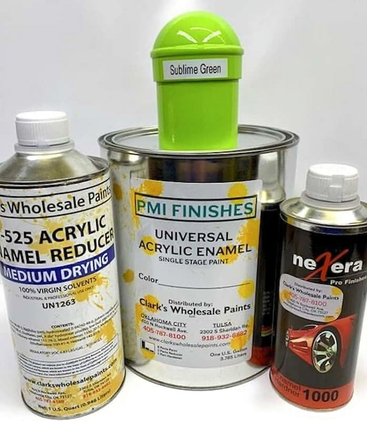 PMI Acrylic Enamel Single Stage Paint Kit (Gallon Kit, Sublime Green ...