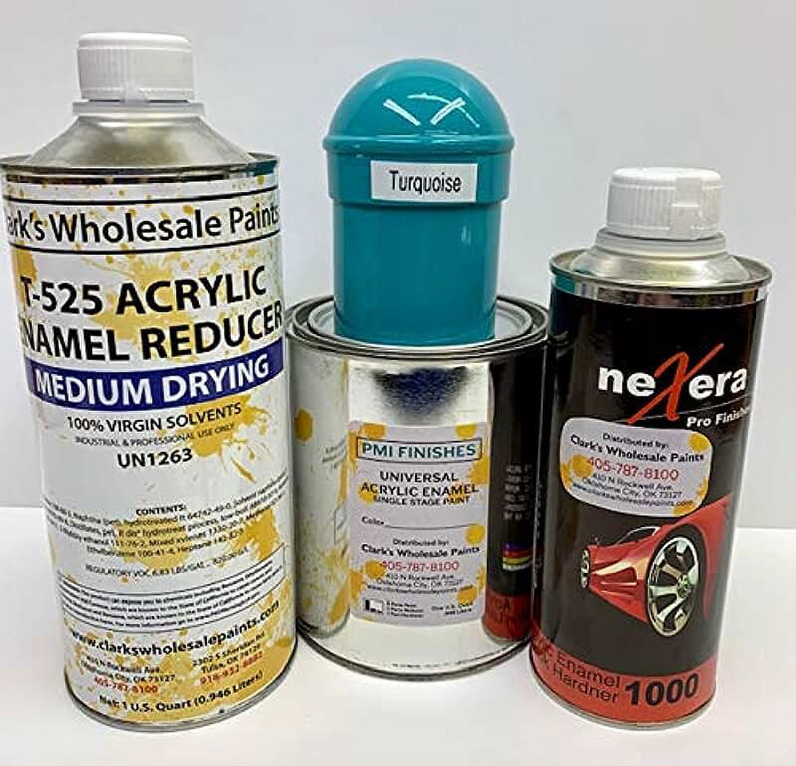 PMI Acrylic Enamel Single Stage Paint Kit (Gallon Kit, Turquoise ...