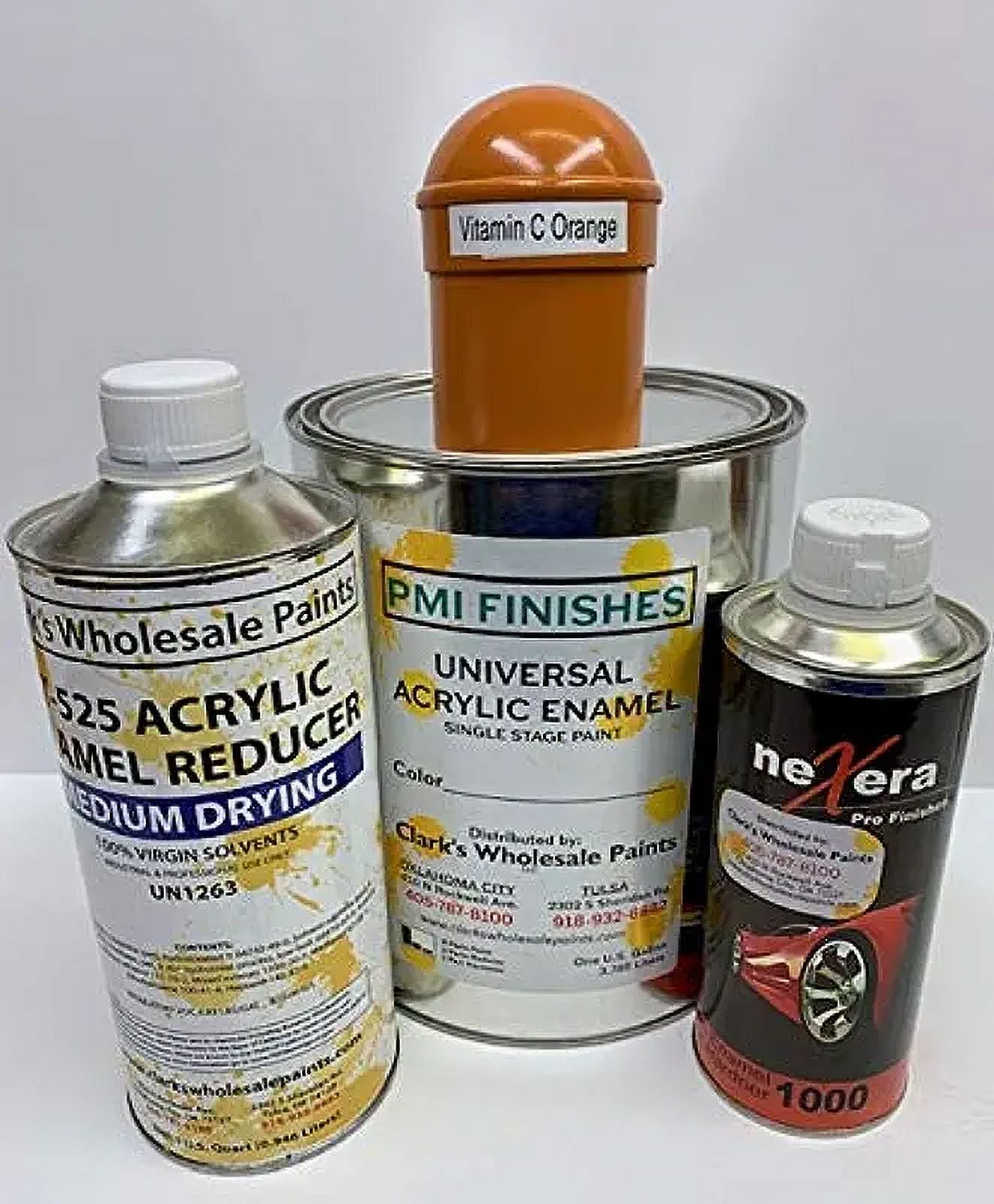 PMI Acrylic Enamel Single Stage Paint Kit (Gallon Kit, Vitamin C Orange ...