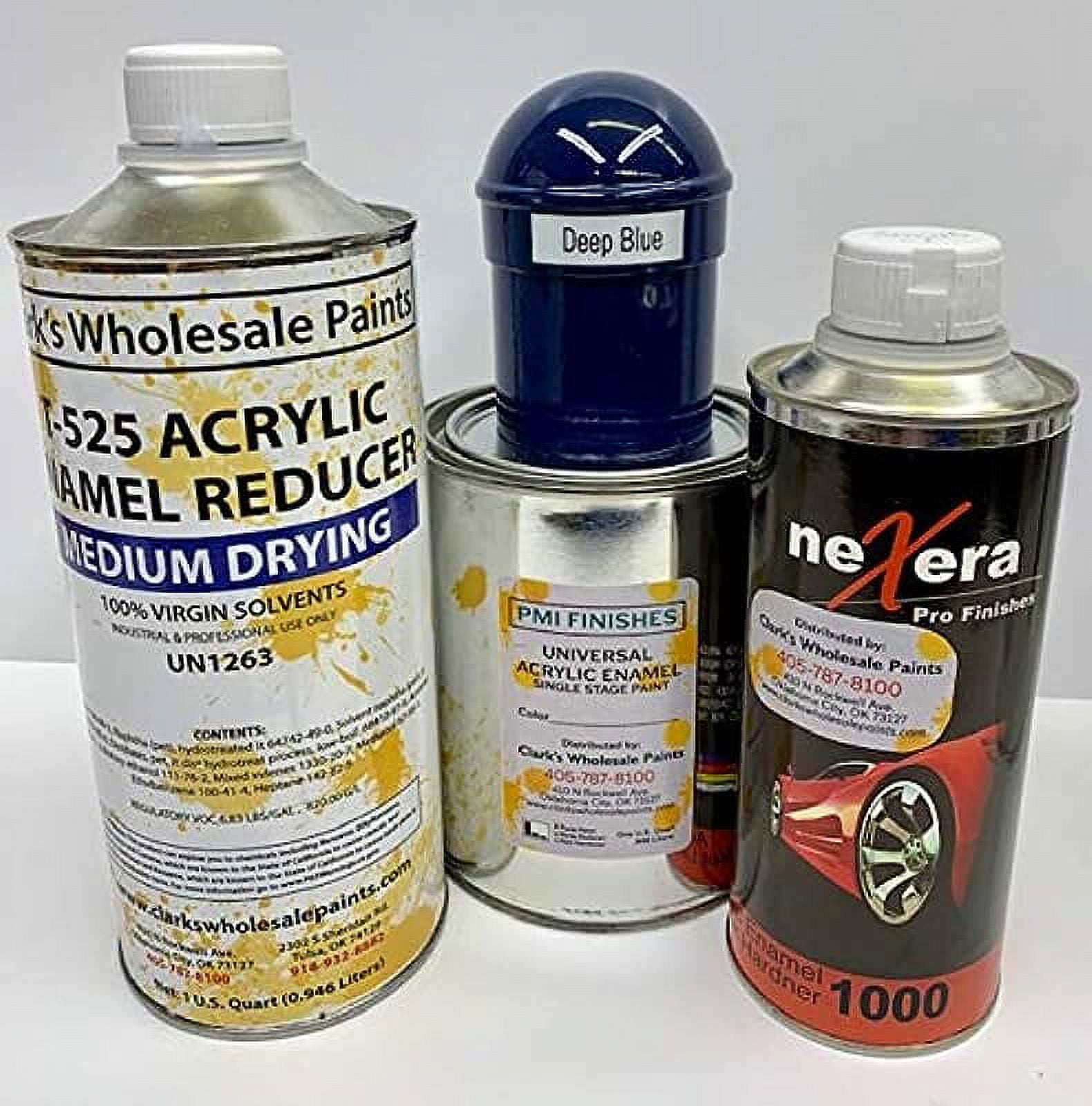 P.M.I., Acrylic Enamel Single Stage Paint Kit, 1 Quart Deep Blue Paint ...