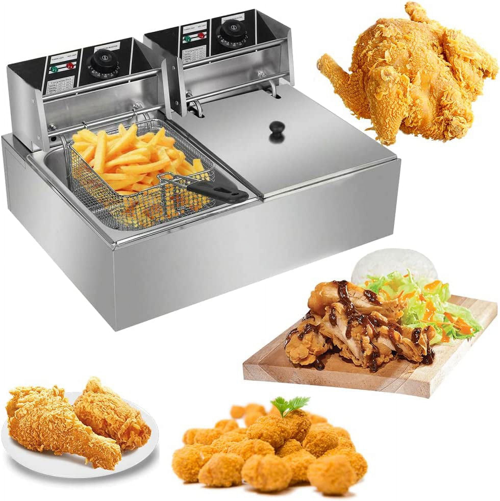 PMSW Electric Deep Fryer, Stainless Steel Professional Commercial ...