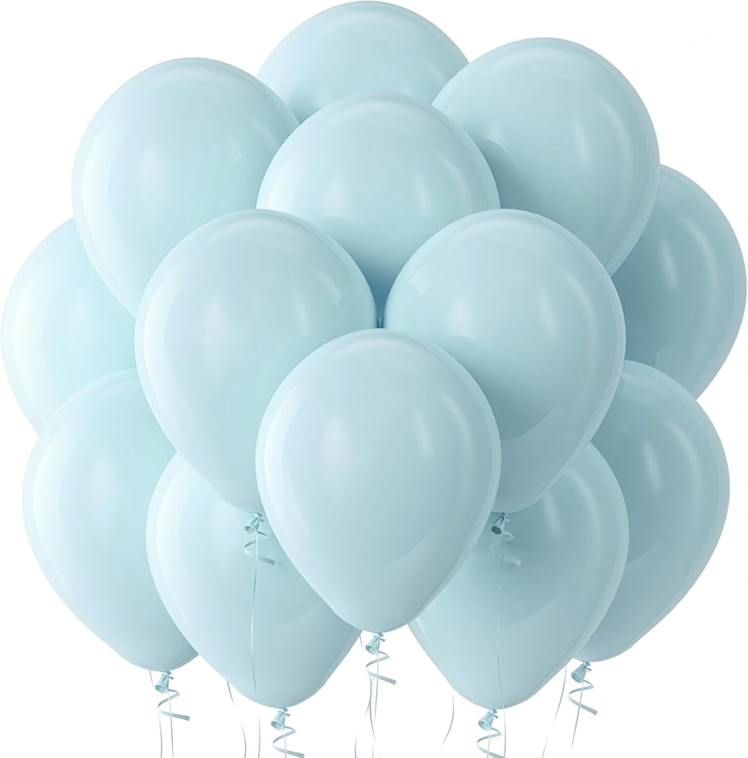 PMU 12 Inch Round Pearl Baby Blue Latex Balloon Pkg/25 - Walmart.com