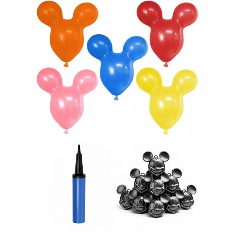 PMU 12pc Mouse Head Shaped Balloons 18 Inch PartyTex Premium Assorted ...