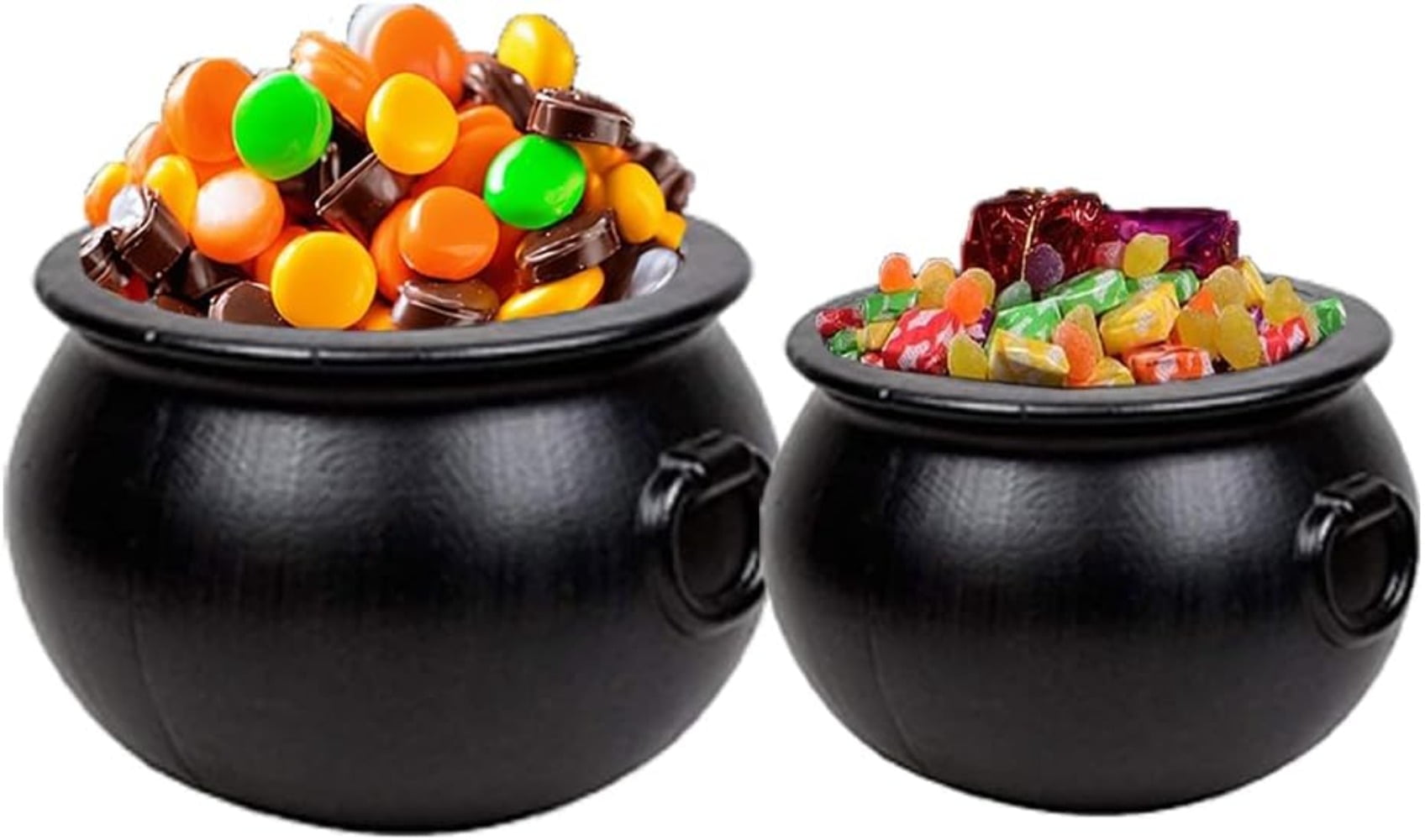 PMU 16 Inch Black Cauldron Kettle, Halloween Witch Plastic Kettle ...