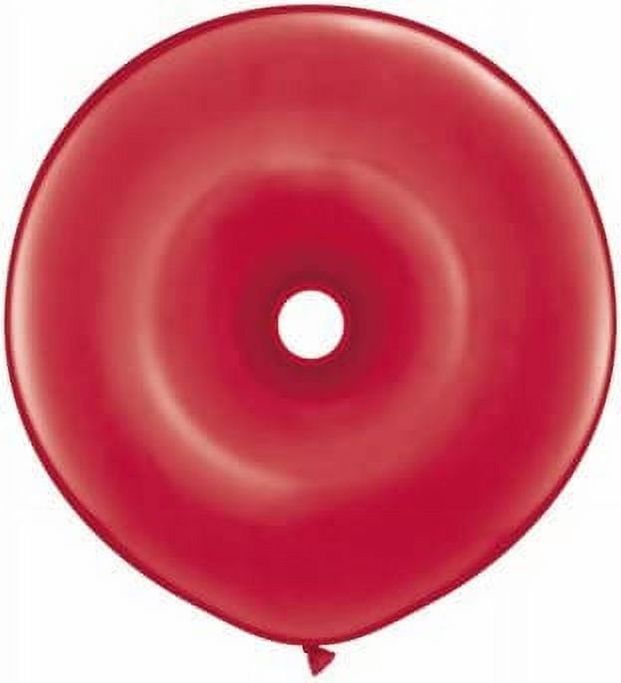 PMU 16 Inches Geo Donut Balloons Ruby Red Latex (50/Pkg) Pkg/1 ...