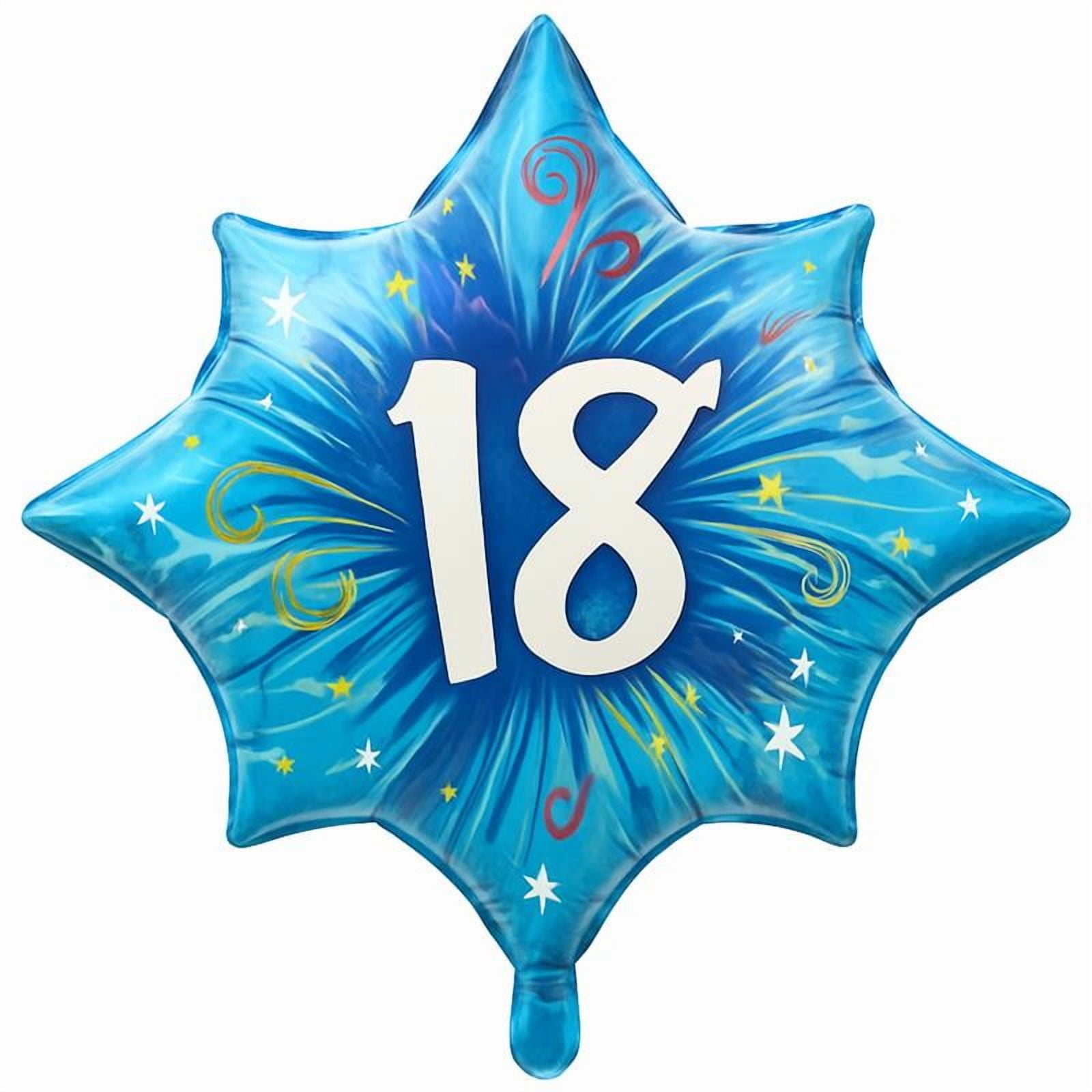 PMU "18" 28 Inch Shining Star Mylar Balloon Pkg/5 - Walmart.com