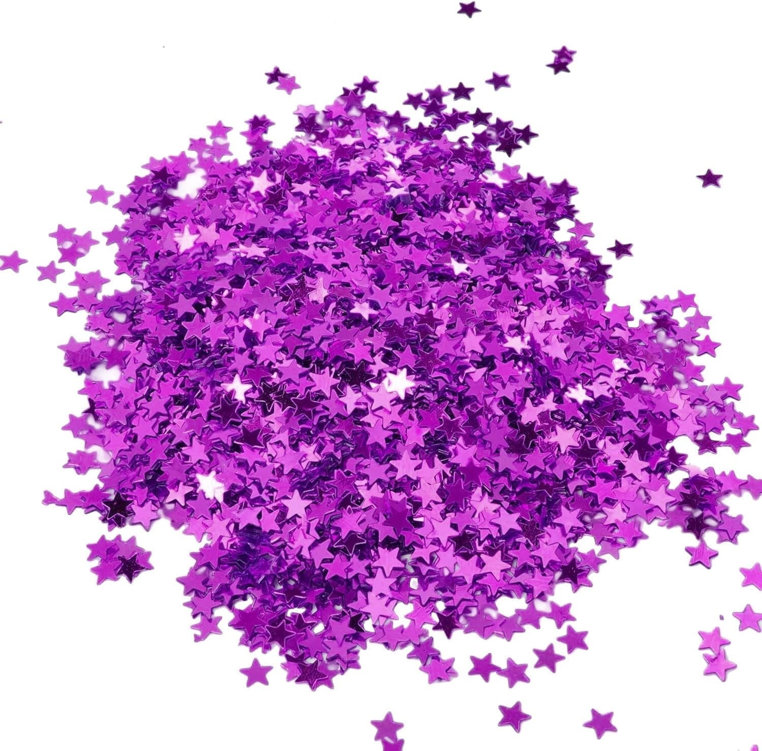PMU 1in Star Confetti Metallic Hot Pink 100gm/ 3.5oz per pack ...