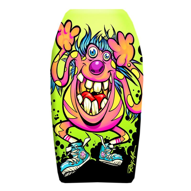 PMU 26 Inch Monster Printed Bodyboard - Lightweight Wrist Leash Slick ...