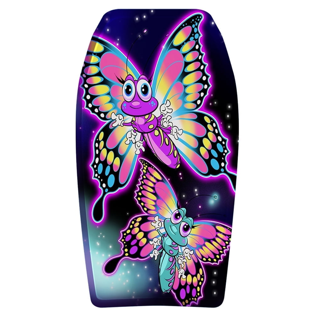 PMU 26 Inch Butterflies Printed Bodyboard - Lightweight Wrist Leash ...