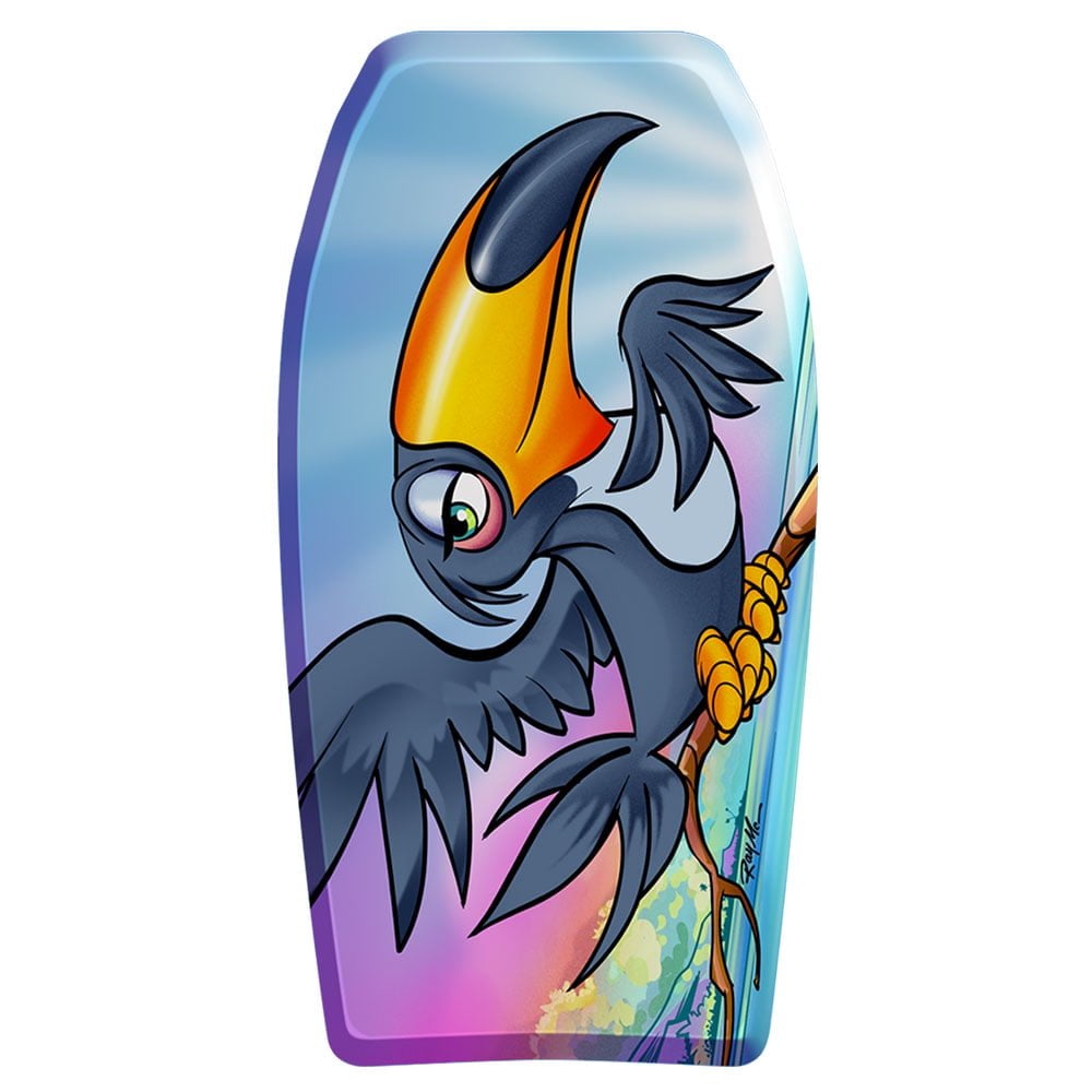 PMU 26 Inch Bird Printed Bodyboard - Lightweight Wrist Leash Slick ...