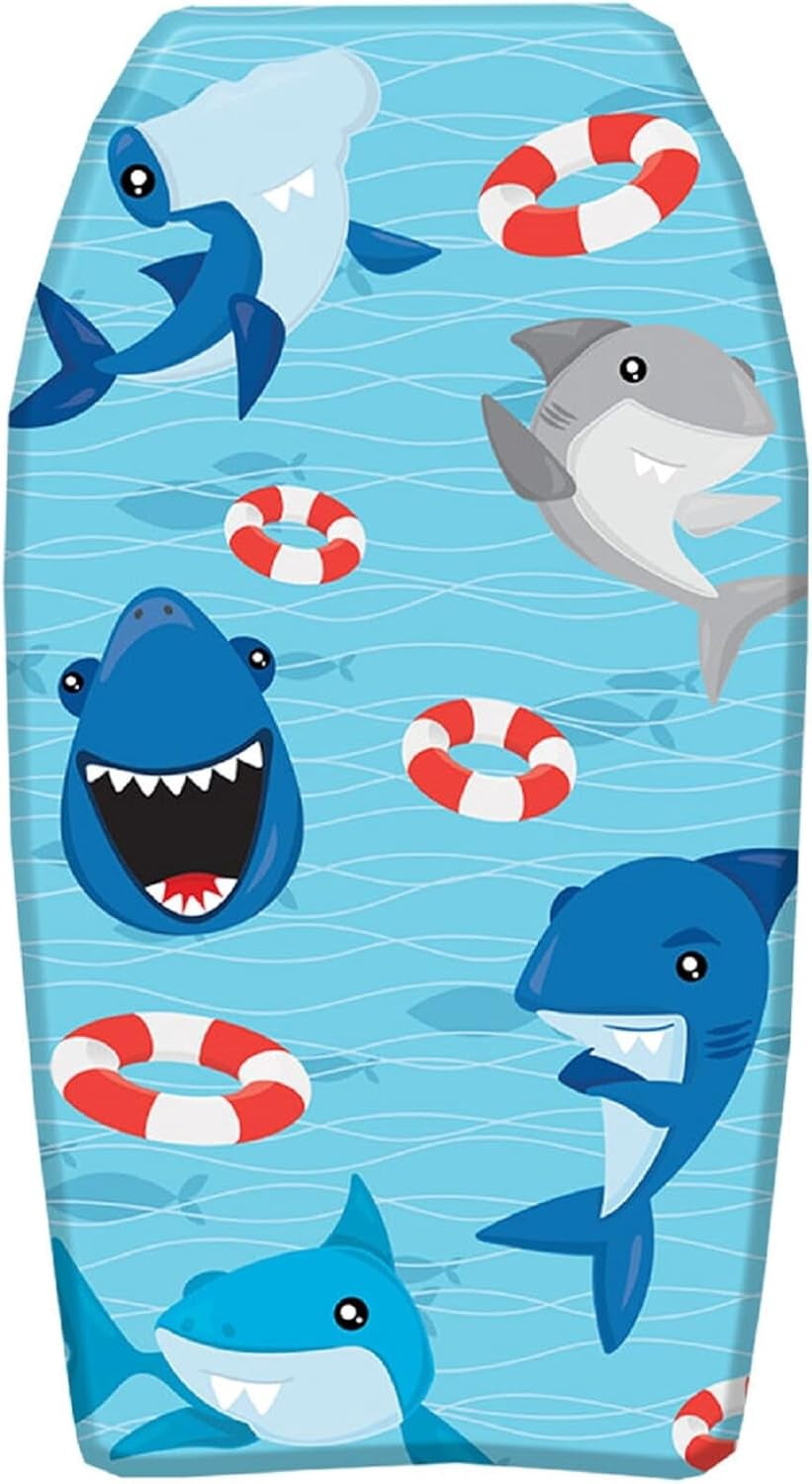 PMU 26 Inch Playful Sharks Printed Bodyboard - Lightweight Wrist Leash ...