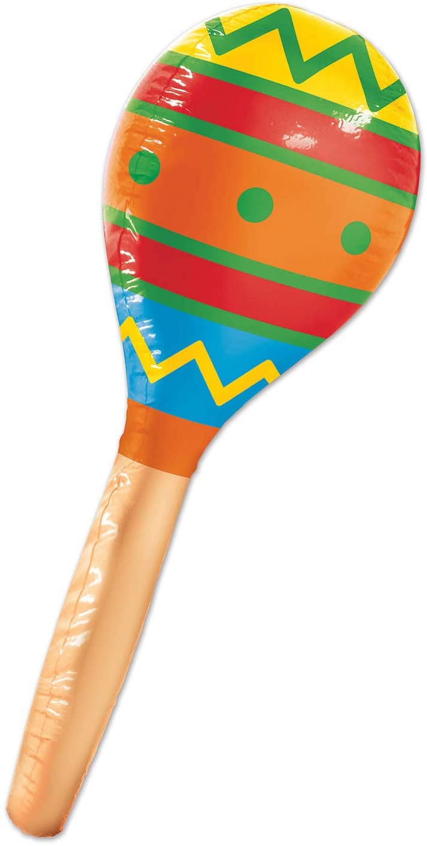 PMU Cinco de Mayo Multicolored Inflatable Maraca 30in Mexican Themed ...