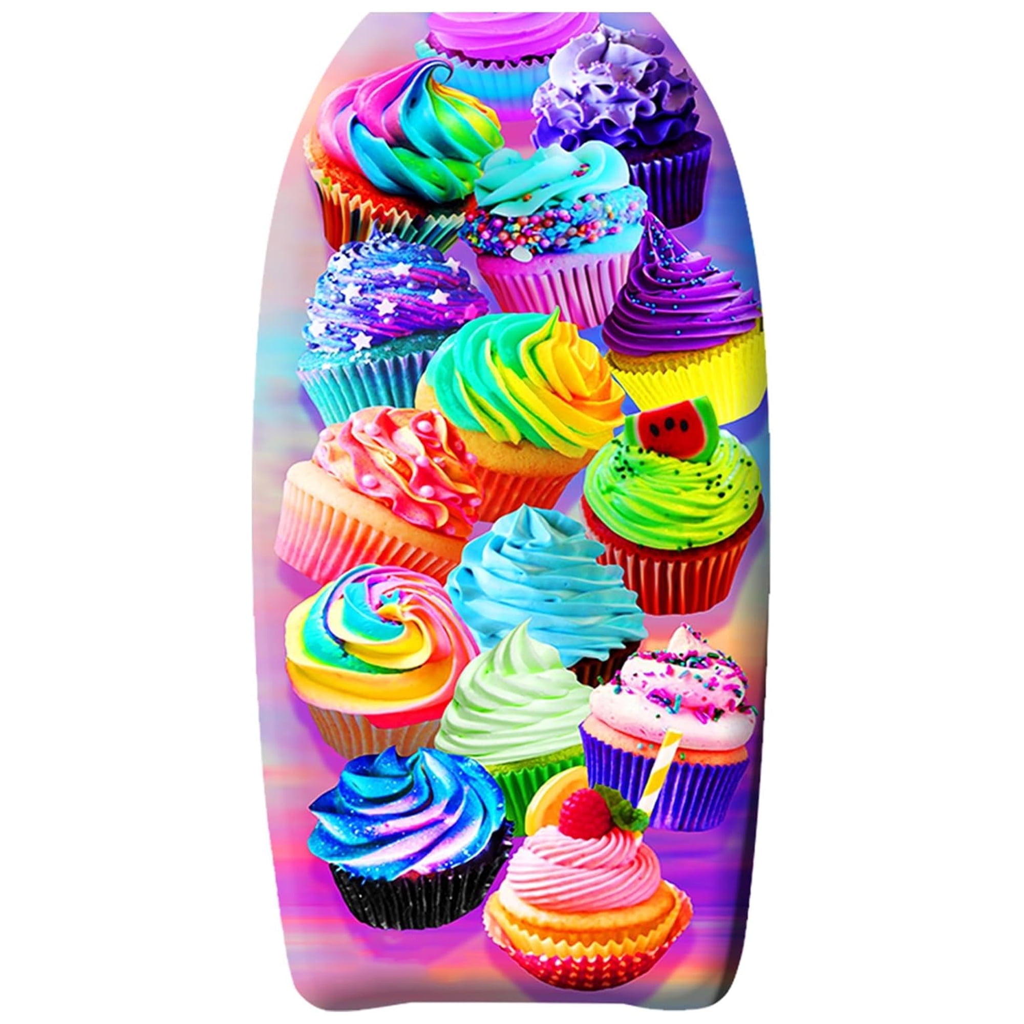 PMU 33 Inch Cupcakes Printed Bodyboard - Lightweight Wrist Leash Slick ...